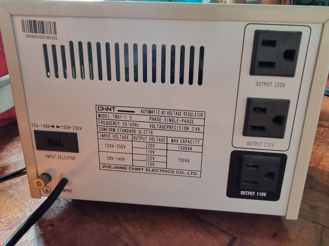 CHINT TND 1-1.5 AVR, TV & Home Appliances, Electrical, Adaptors ...