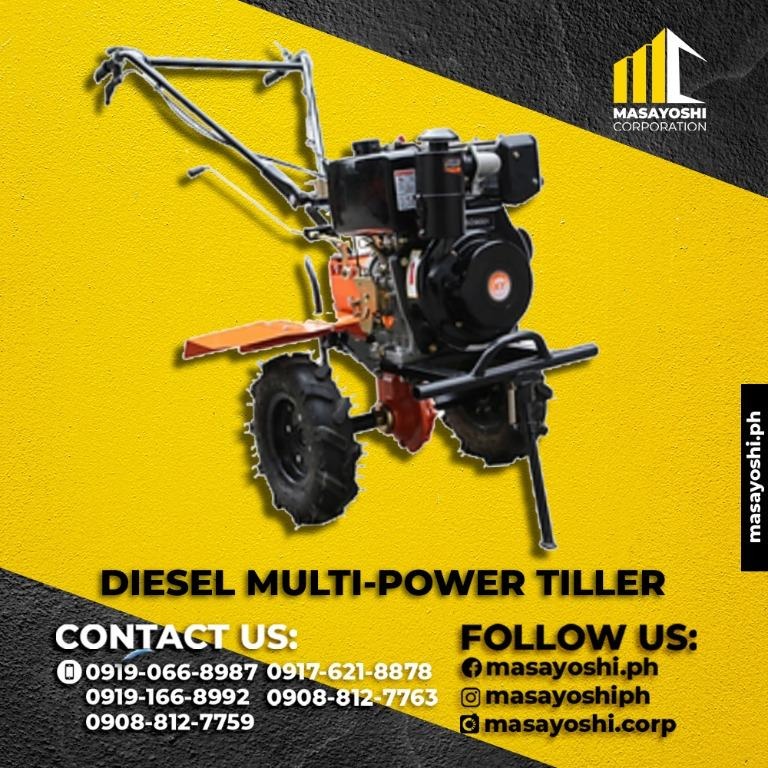 Diesel Multi-Power Tiller with 7 implements | Power Tiller ...