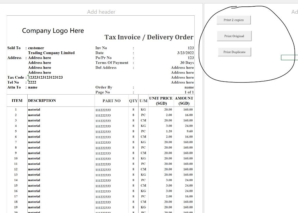 Excel invoice invoicing template, Everything Else on Carousell