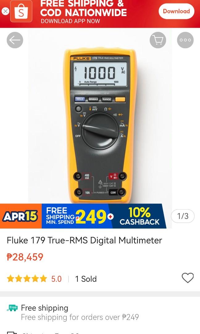 FLUKE 179 True RMS Digital Multimeter, Commercial & Industrial ...