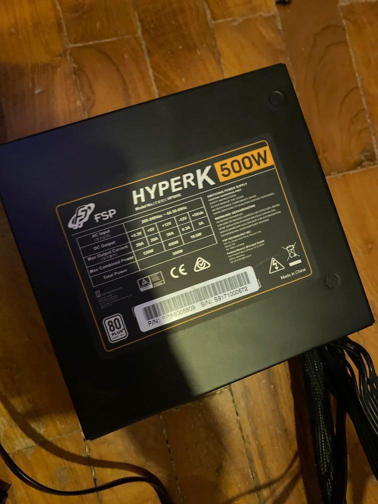 FSP Hyper K 500W 80+, Computers & Tech, Parts & Accessories, Computer Parts on Carousell
