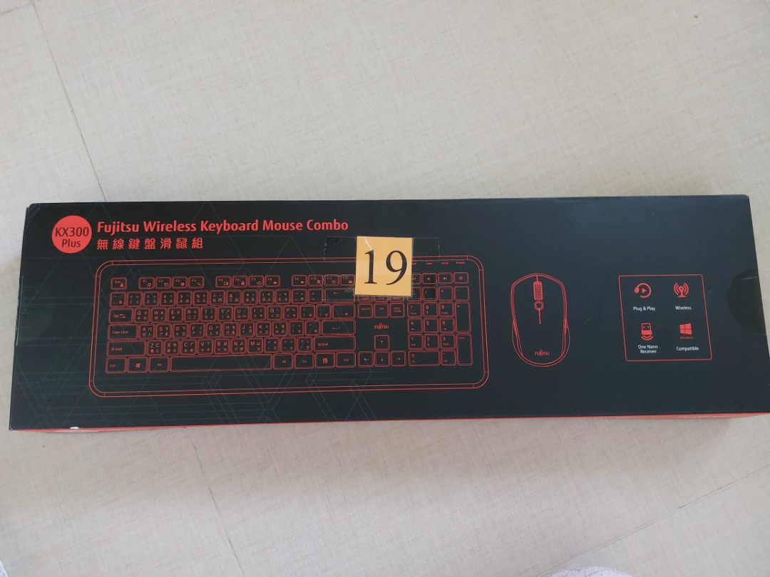 Fujitsu wireless keyboard & mouse, 電腦＆科技, 電腦周邊及配件, 電腦鍵盤及相關產品 - Carousell