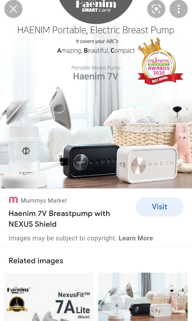 Haenim 7v portable pump, Babies & Kids, Nursing & Feeding ...