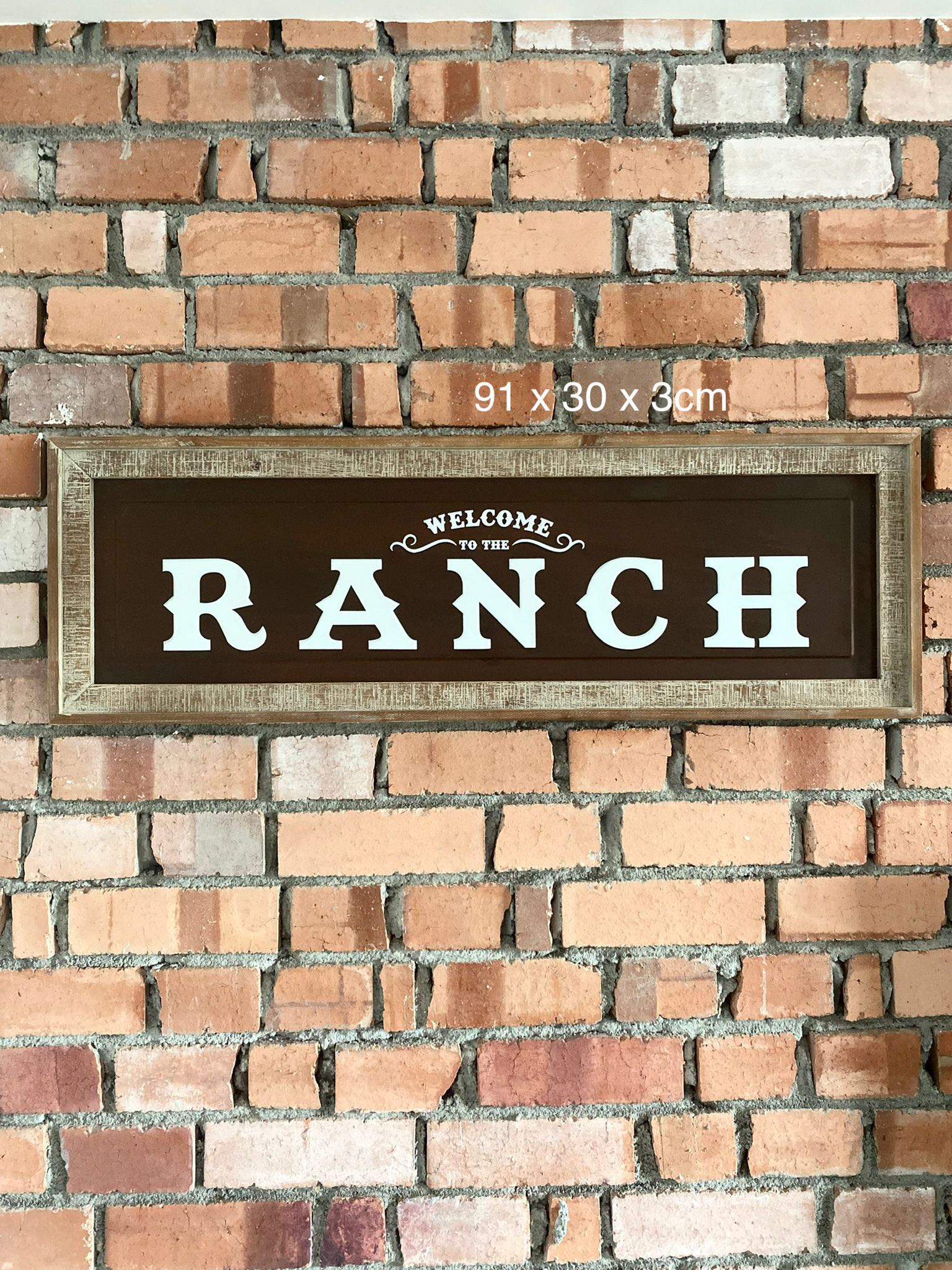 Large size 91 cm welcome to the ranch signage wall plaque, Furniture ...