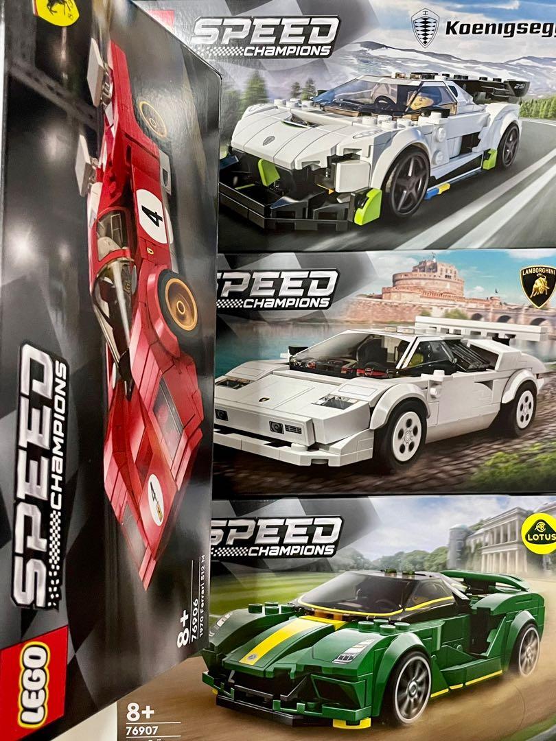 Lego 76908 Lamborghini Countach, 76906 Ferrari, 76907 Lotus Evija ...
