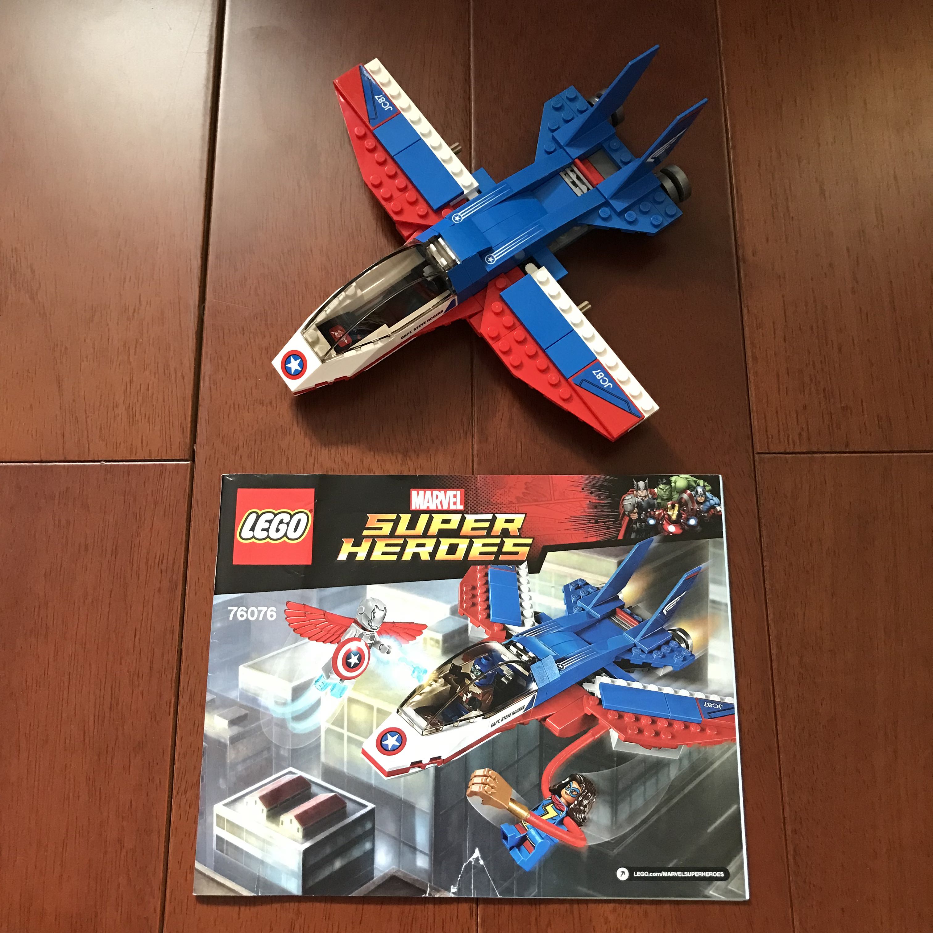 LEGO Marvel Captain America Jet Pursuit (vehicle only), Hobbies & Toys ...