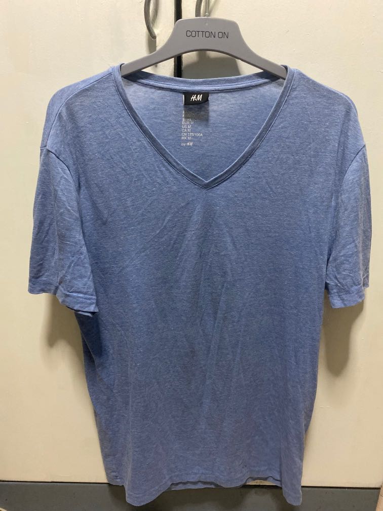 Light blue HnM, Men's Fashion, Tops & Sets, Tshirts & Polo Shirts on ...