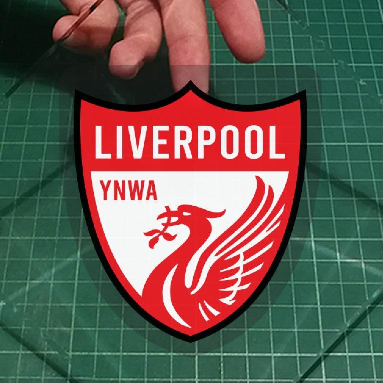 Liverpool YNWA Shield ( LFC Liverpool Football Club ) . Static Cling ...