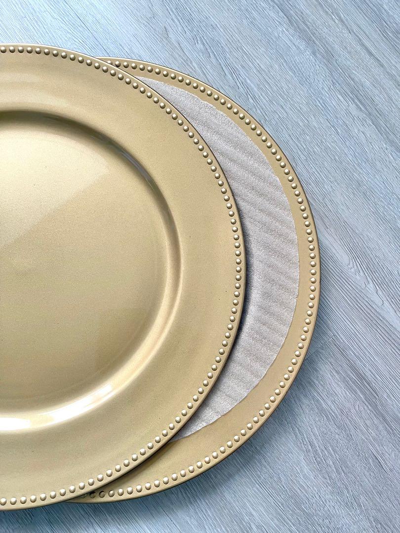 Masflex Charger Plate Set Gold, Furniture & Home Living, Kitchenware ...