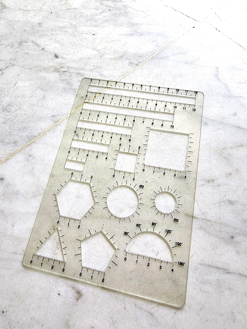 Mathematical instrument - shapes and ruler, Hobbies & Toys, Stationery ...