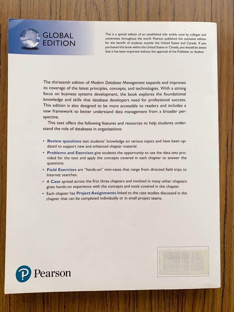 Modern Database Management, 13th Ed, Hobbies & Toys, Books & Magazines ...