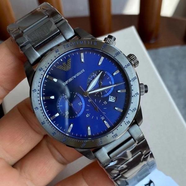 NEW Emporio Armani Mario Tachymeter Stainless Steel Watch (AR80045 ...