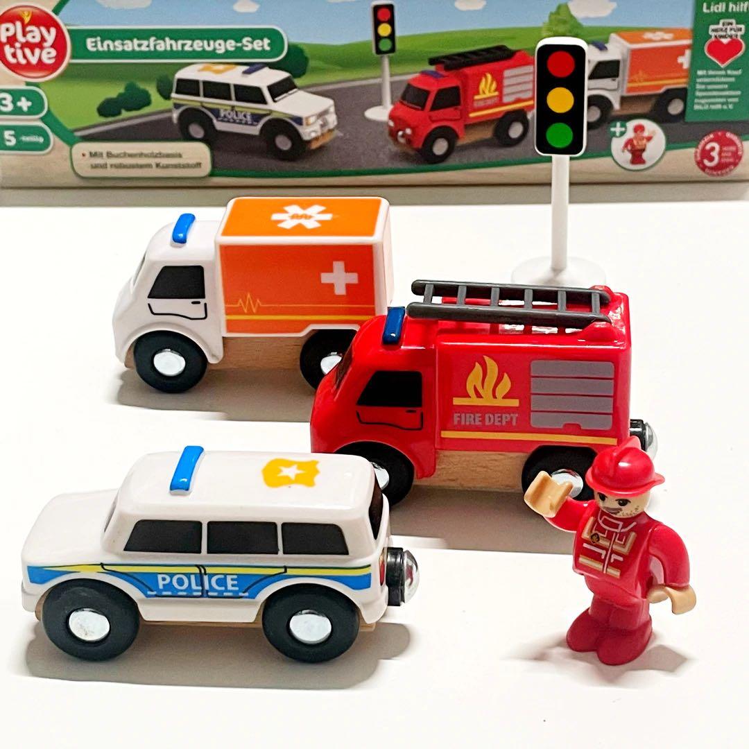 Playtive Magnetic Cars - Police Car, Fire Truck & Ambulance, Hobbies ...