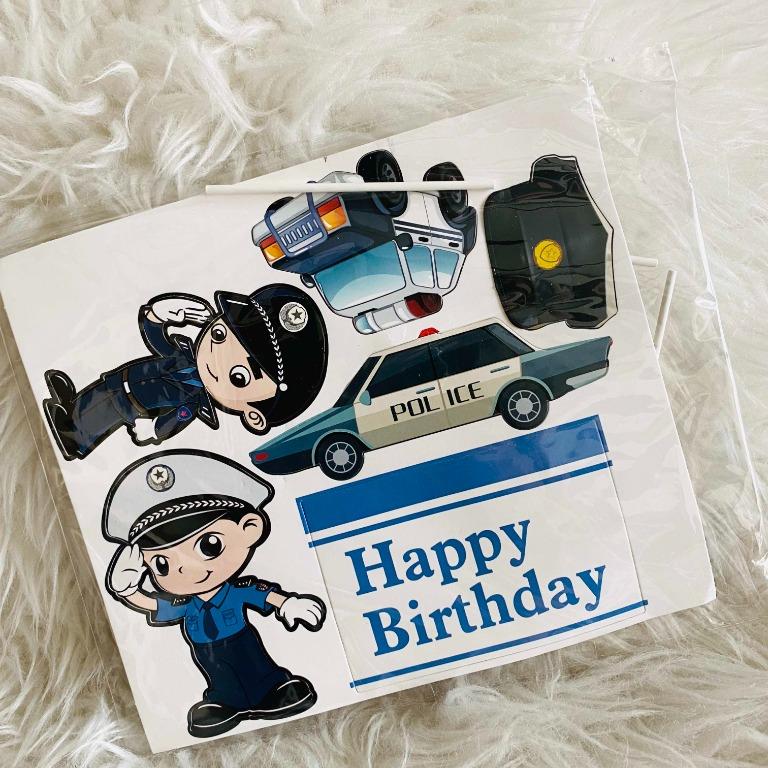 Police Theme Birthday Cake Topper, Food & Drinks, Homemade Bakes on ...