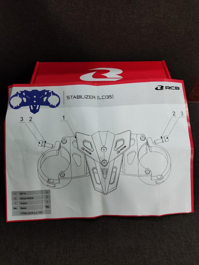 RACING BOY RCB FORK STABILIZER BRACKET FOR YAMAHA SNIPER 150 , LC 135 ...