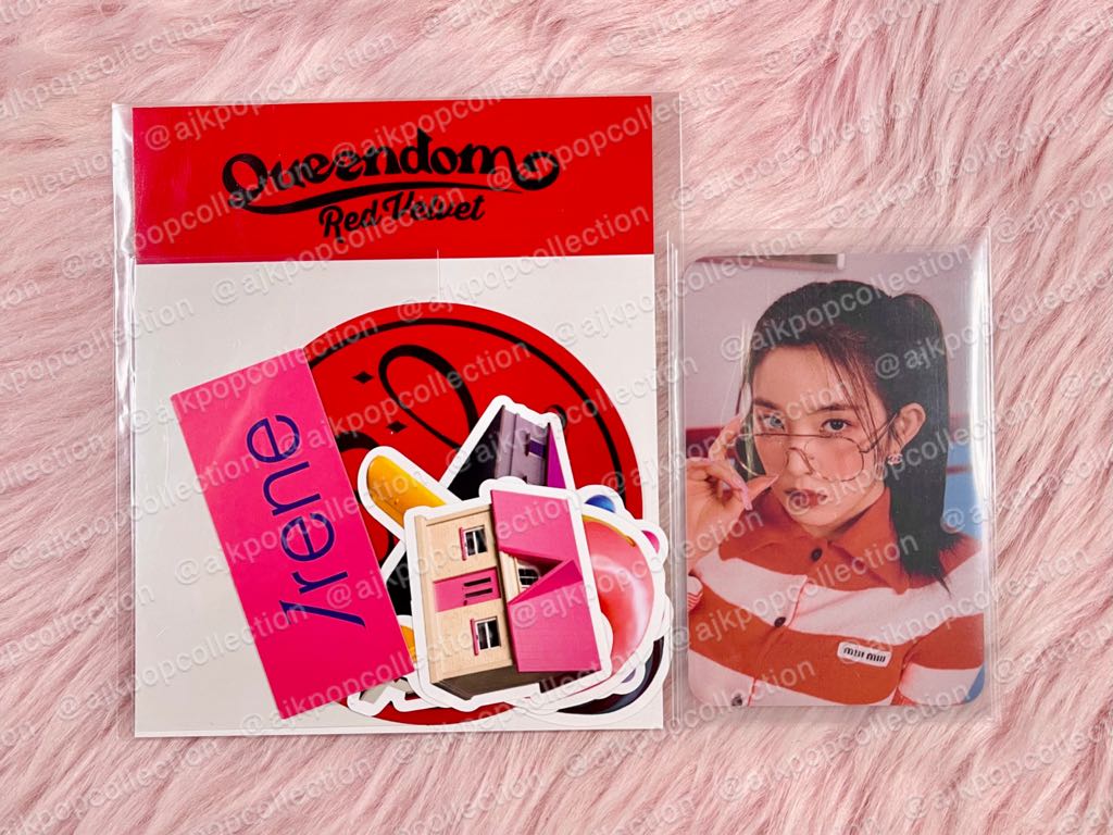 red velvet: irene queendom md luggage sticker + photocard set, Hobbies ...