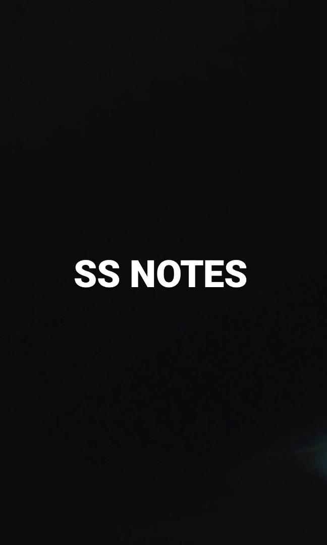 SS NOTES CONSOLIDATED, Hobbies & Toys, Books & Magazines, Assessment ...