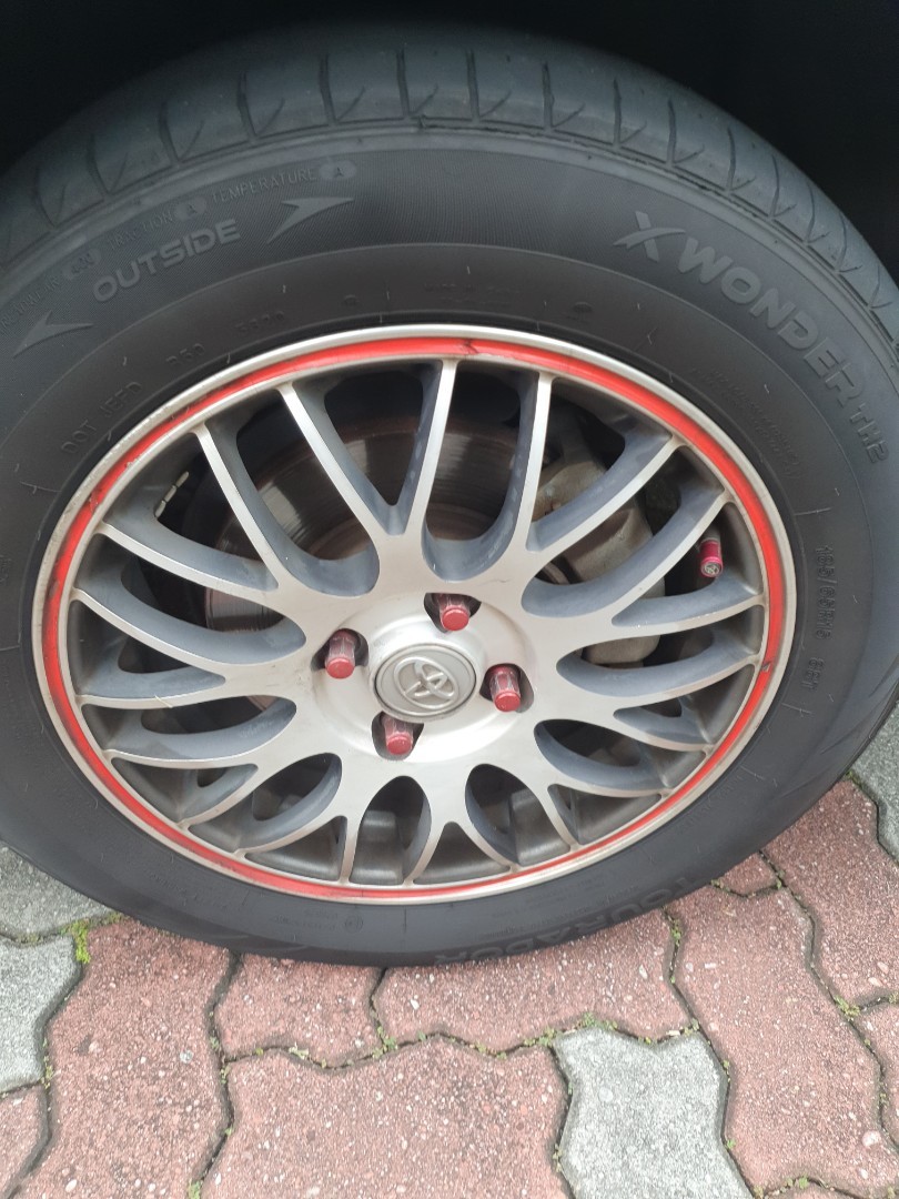 Toyota Vios 15 inch rims, Car Accessories, Tyres & Rims on Carousell
