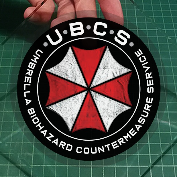 UBCS Umbrella Biohazard Countermeasure Service . Static Cling Car ...