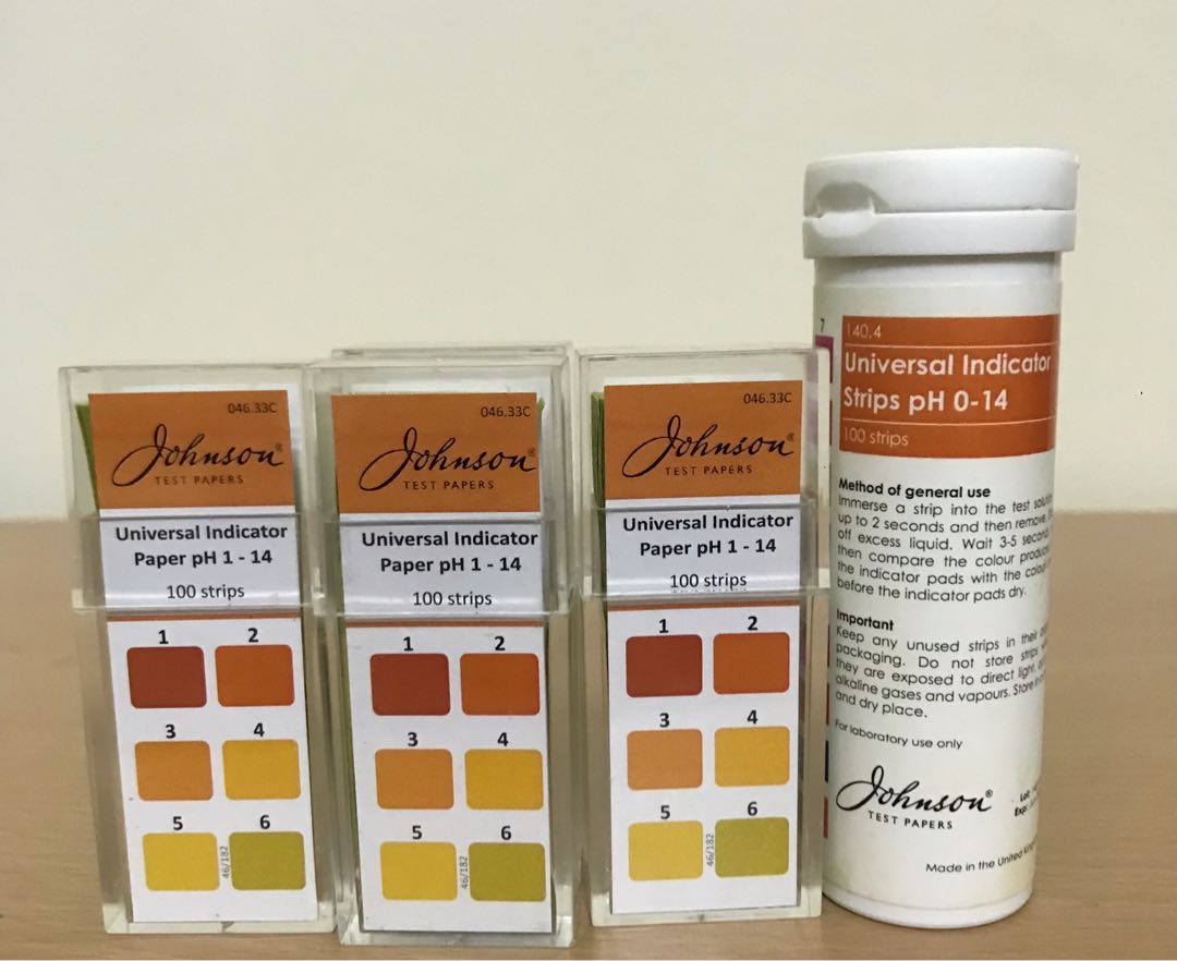 Universal Indicator Strips ph 1-14, Health & Nutrition, Medical ...