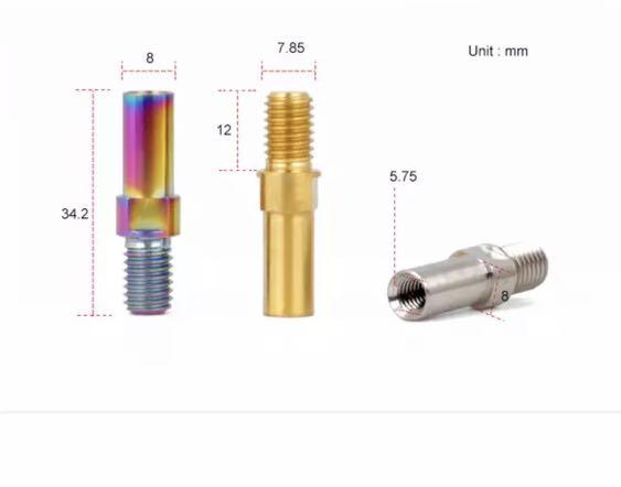**V Brake Titanium Bolt 2pcs M8 / M10 1.25mm Brake Post V-Brake Bosses ...