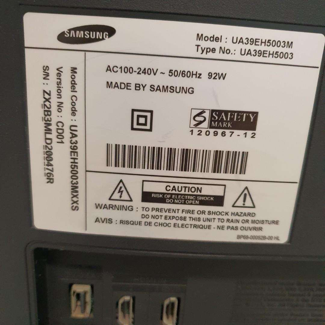 Working condition Samsung 39" Full HD LED TV UA39EH5003MXXS, TV & Home ...