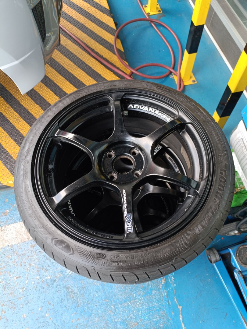 17" Advan Racing RG3, Car Accessories, Tyres & Rims on Carousell