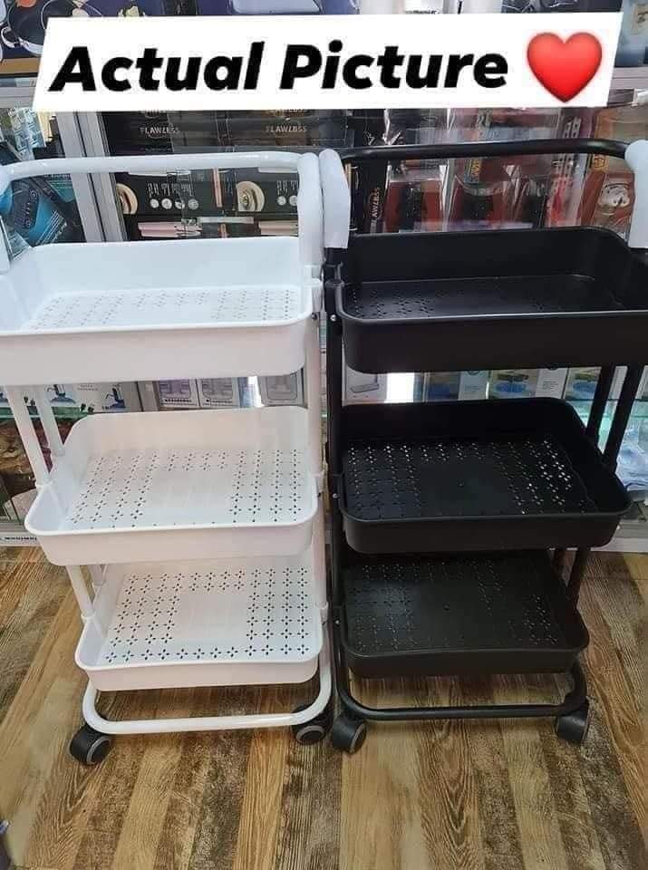 3 layers TROLLEY CART (bLack avail), Furniture & Home Living, Home ...