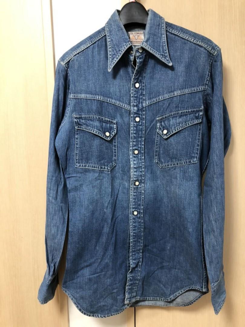 40s Levis Shorthorn Denim Western Shirt true vintage, Men's 40s Levis Shorthorn Denim Western Shirt true vintage, Men's