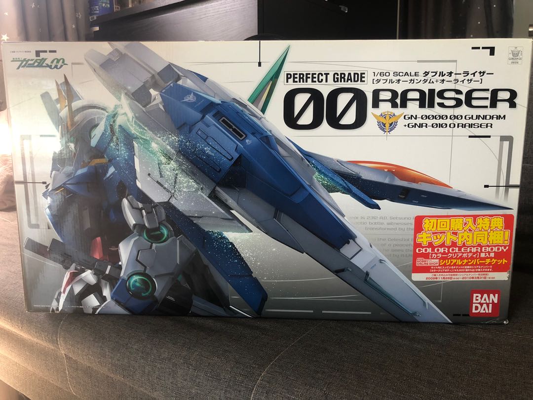 高達模型 Gundam 00 Raiser Perfect Grade 初回購入特典 color clean body BanDai, 興趣及 ...