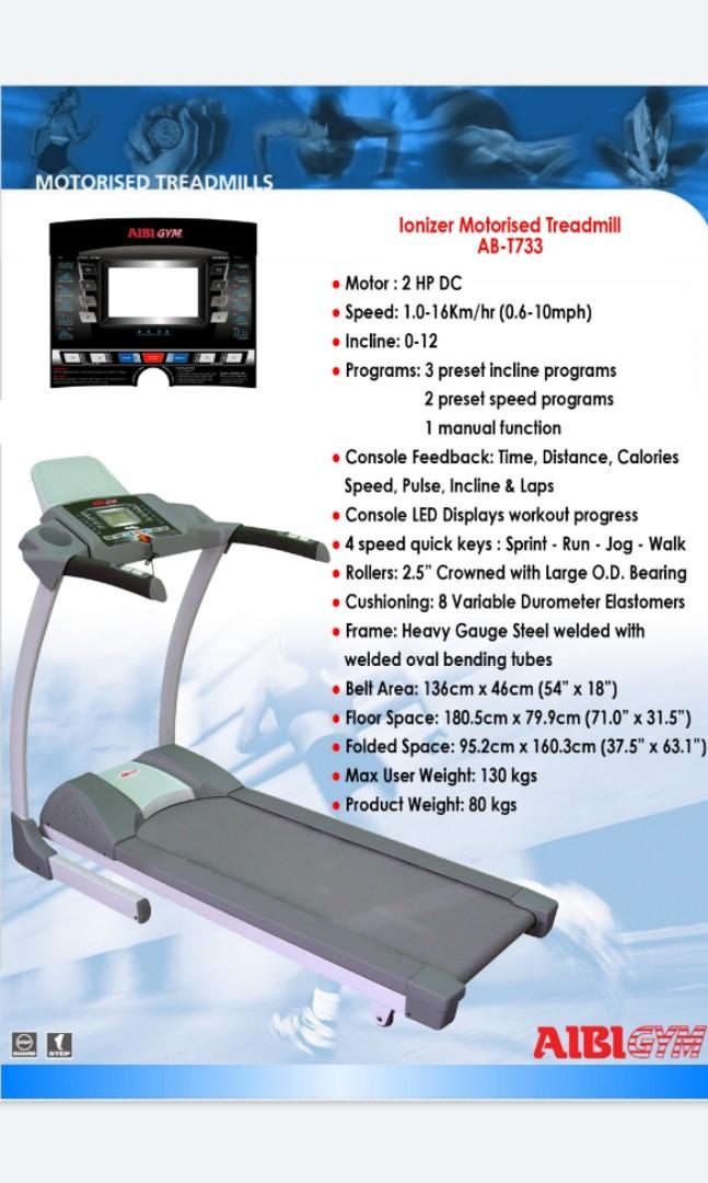 AIBI GYM Treadmill, Sports Equipment, Exercise & Fitness, Cardio ...