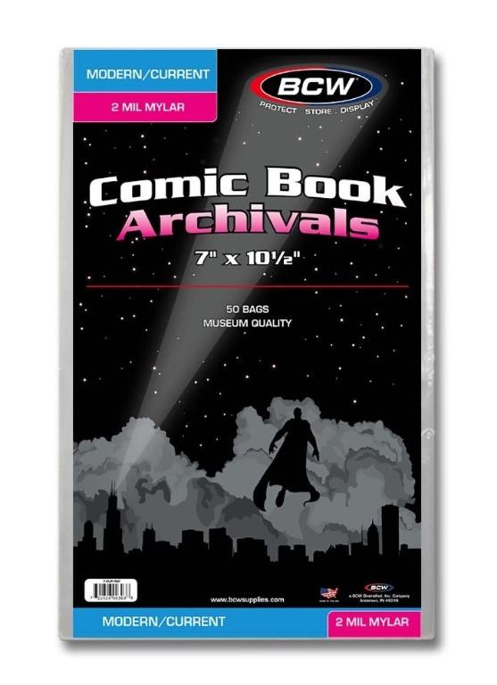 BCW Current / Modern Comic Mylars Archivals 2mm (pack of 10), Hobbies ...