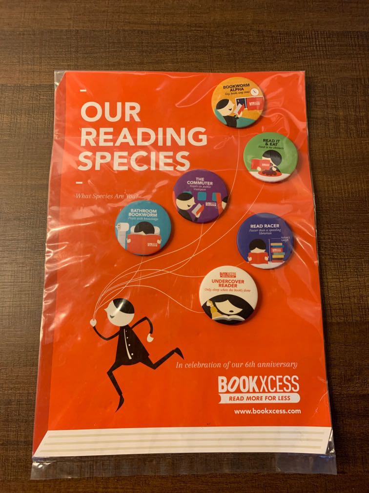 Bookxcess Bibliophile / Reader / Bookworm Badges #Duit4Raya, Hobbies ...