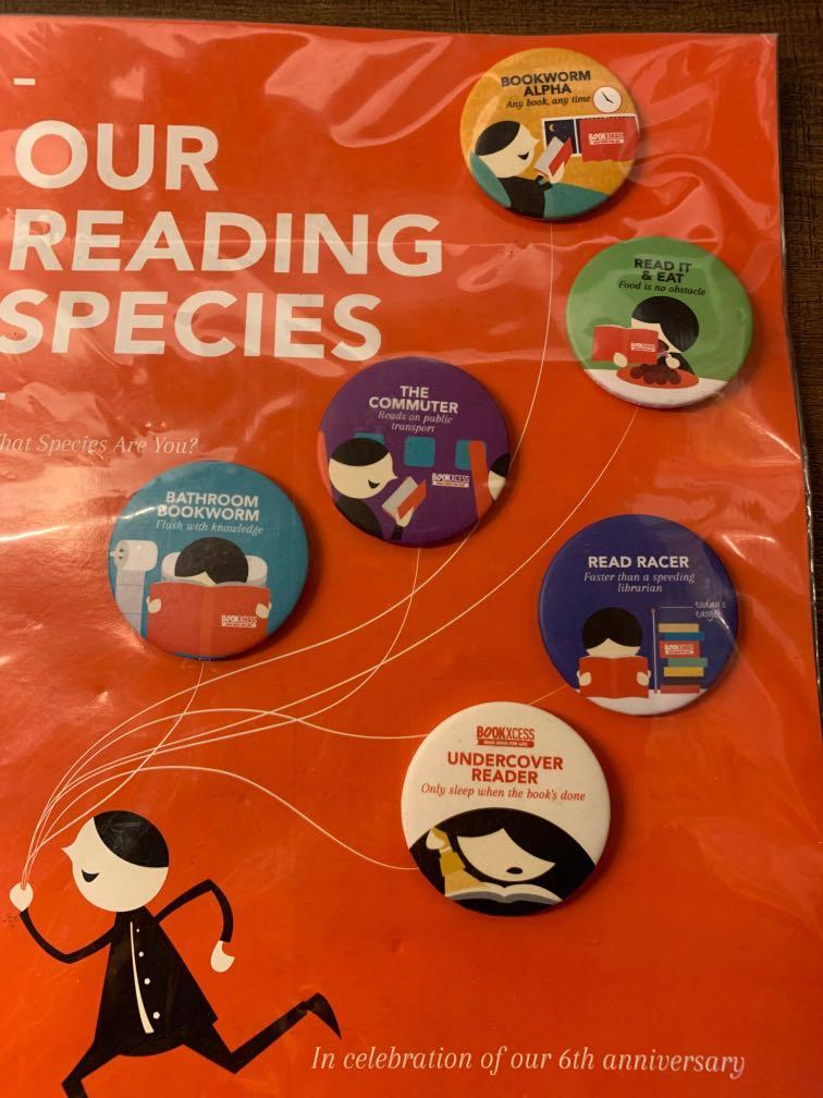 Bookxcess Bibliophile / Reader / Bookworm Badges #Duit4Raya, Hobbies ...