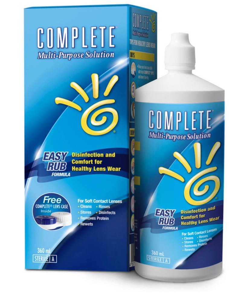 Complete Easy Rub Multi-Purpose Solution, 360ml contact lens solution ...