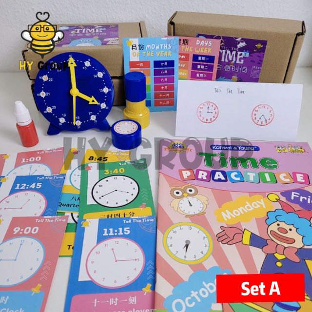 Complete Time Clock Learning Set, Hobbies & Toys, Toys & Games on Carousell