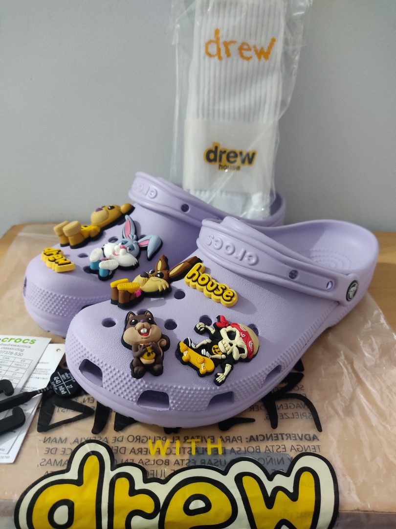 Drew House Crocs V2, Men's Fashion, Footwear, Slippers & Slides on ...