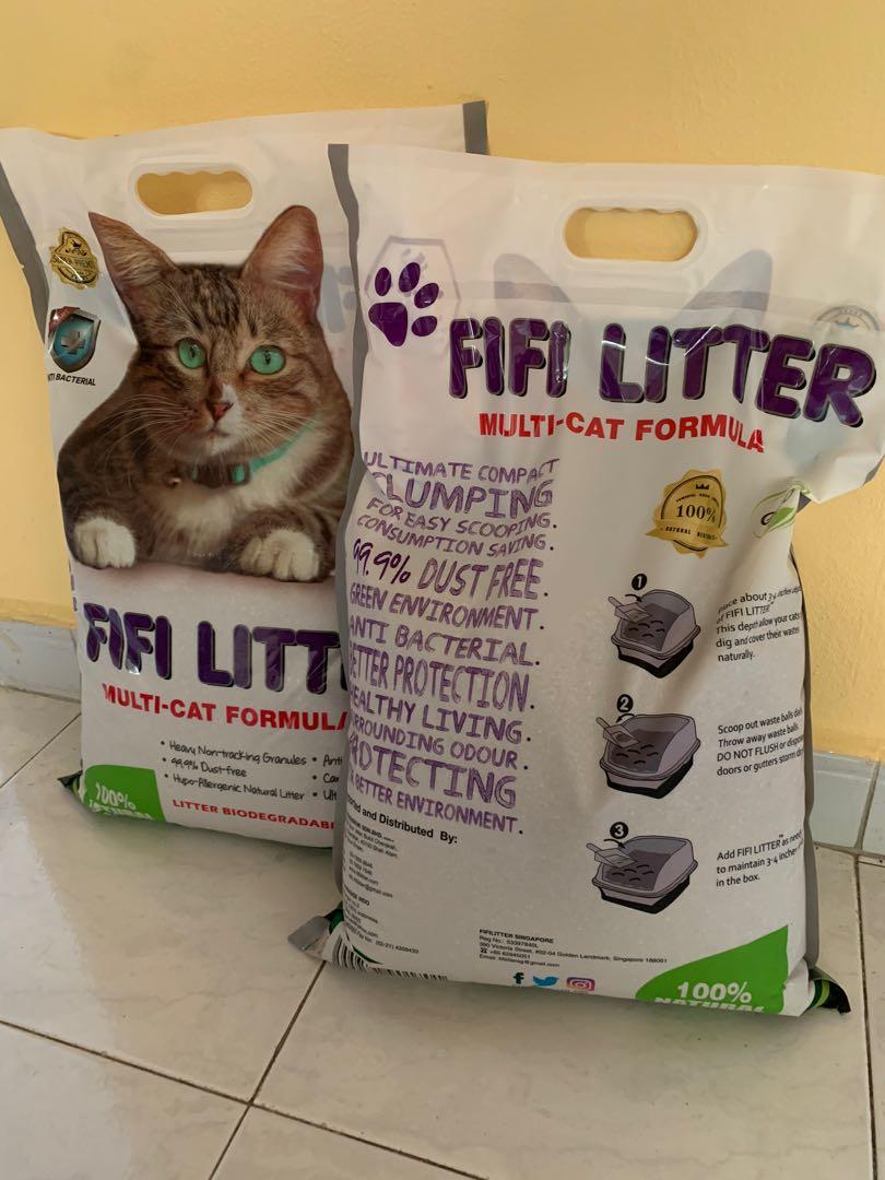 FIFI Cat Bentonite Litter 10L, Pet Supplies, Health & Grooming on Carousell