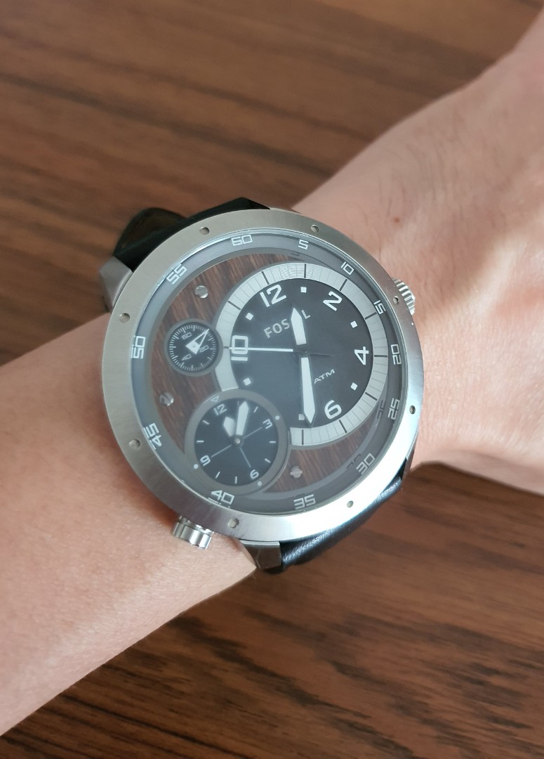 Fossil FS4435 Dual Time Quartz Fashion Watch, Men's Fashion, Watches ...