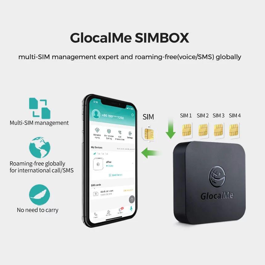 GlocalMe SIMBOX for Multi-SIM Multi-Standby 4 SIM Card Slots Support 2G ...