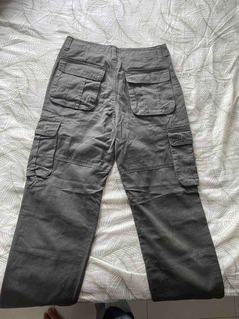 Green cargo pants, Men's Fashion, Bottoms, Trousers on Carousell