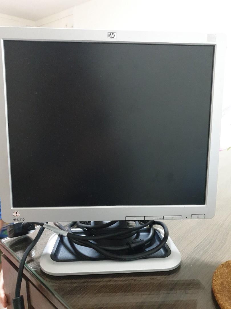 HP 17 inch LCD monitor (VGA), Computers & Tech, Parts & Accessories ...
