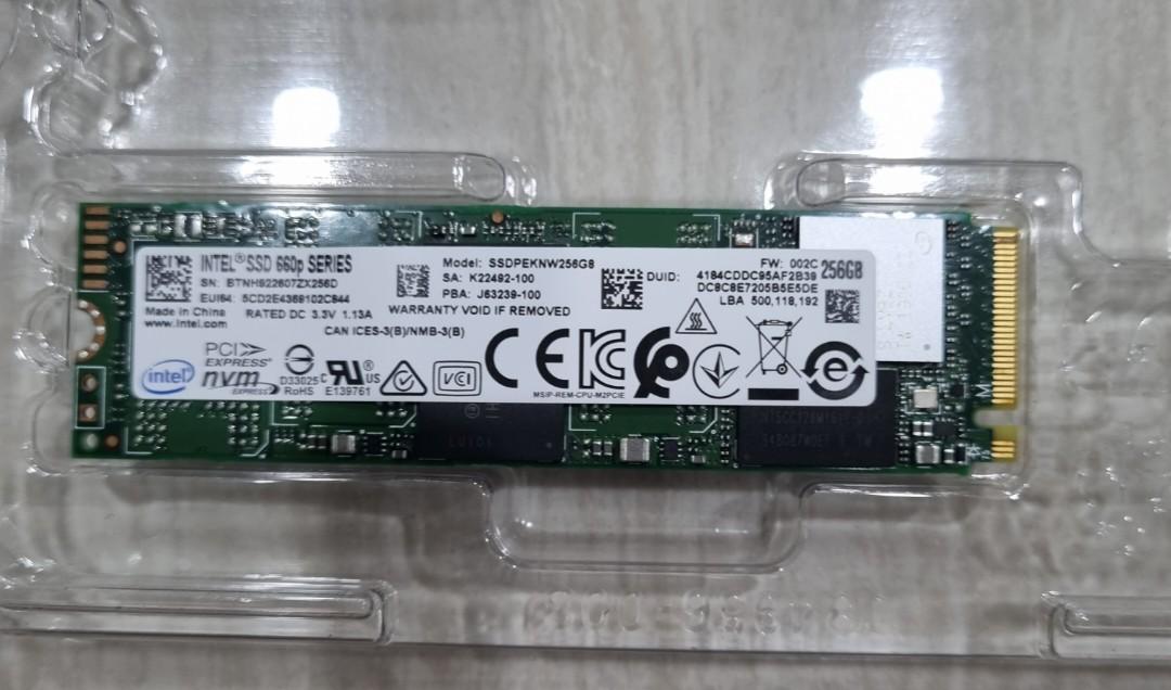 Intel 660p M.2 SSD 256gb, Computers & Tech, Parts & Accessories, Hard ...