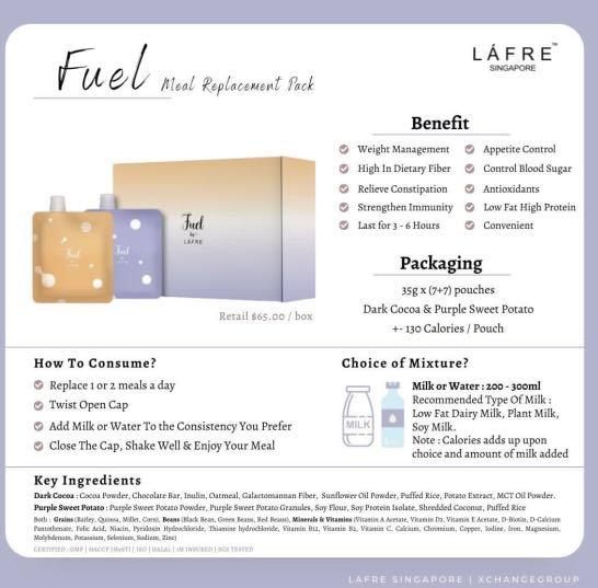 Lafre fuel meal replacement (expiry Jan 2024), Beauty & Personal Care ...
