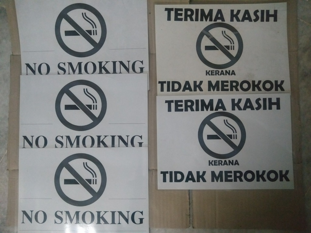 Laminated No Smoking Sign Logo, Hobbies & Toys, Stationery & Craft, Art ...