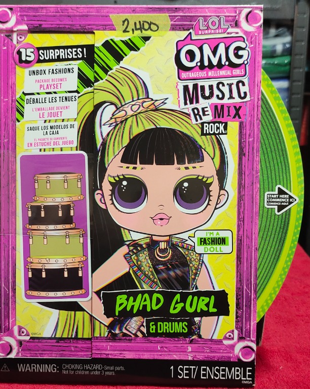 LOL Surprise OMG Remix Rock Bhad Gurl Fashion Doll with 15 Surprises ...