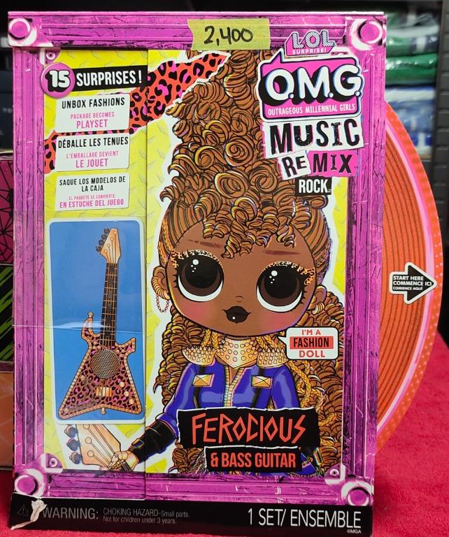 LOL Surprise OMG Remix Rock Ferocious Fashion Doll with 15 Surprises ...