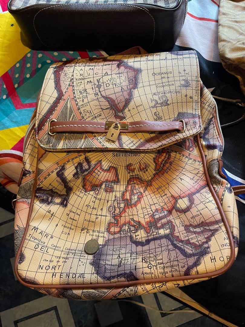 Map backpack, Luxury, Bags & Wallets on Carousell