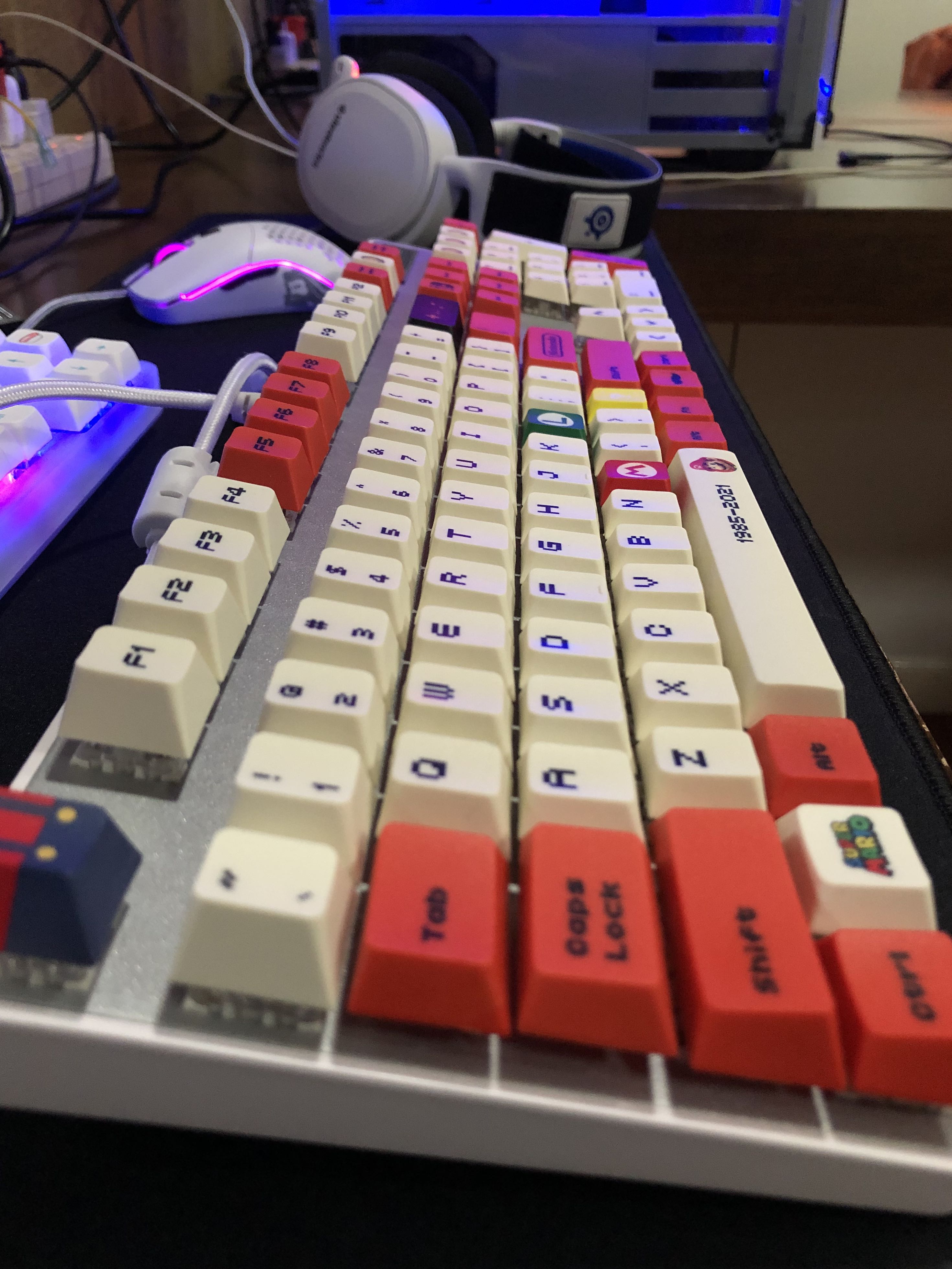 Mario keycaps/Magegee keyboard, Computers & Tech, Parts & Accessories ...