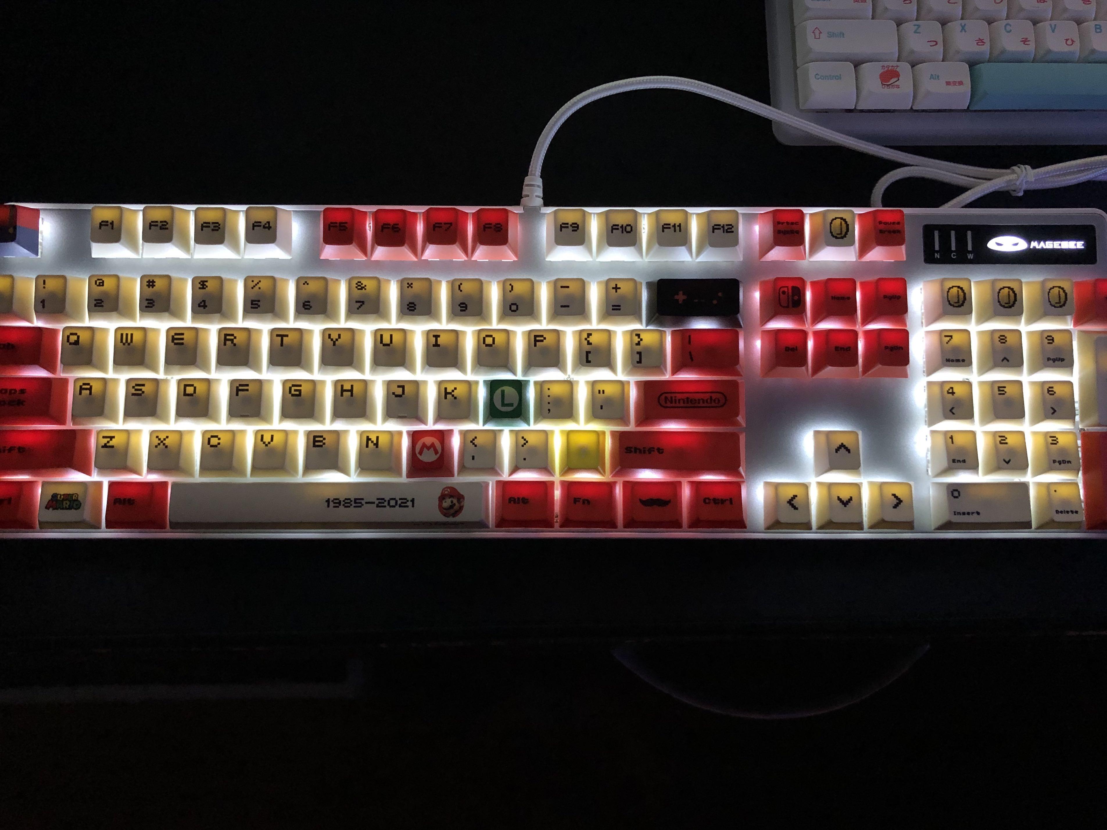 Mario keycaps/Magegee keyboard, Computers & Tech, Parts & Accessories ...